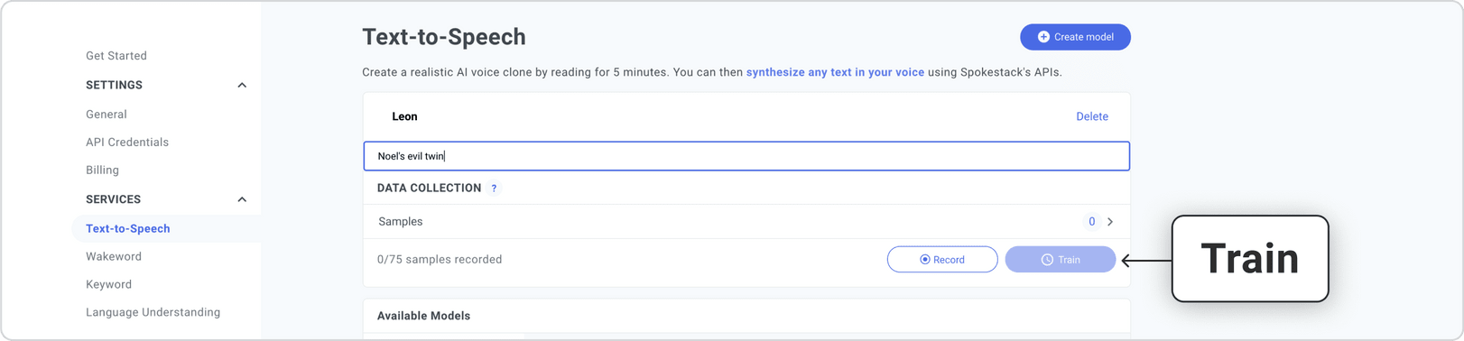Text to Speech (TTS)
